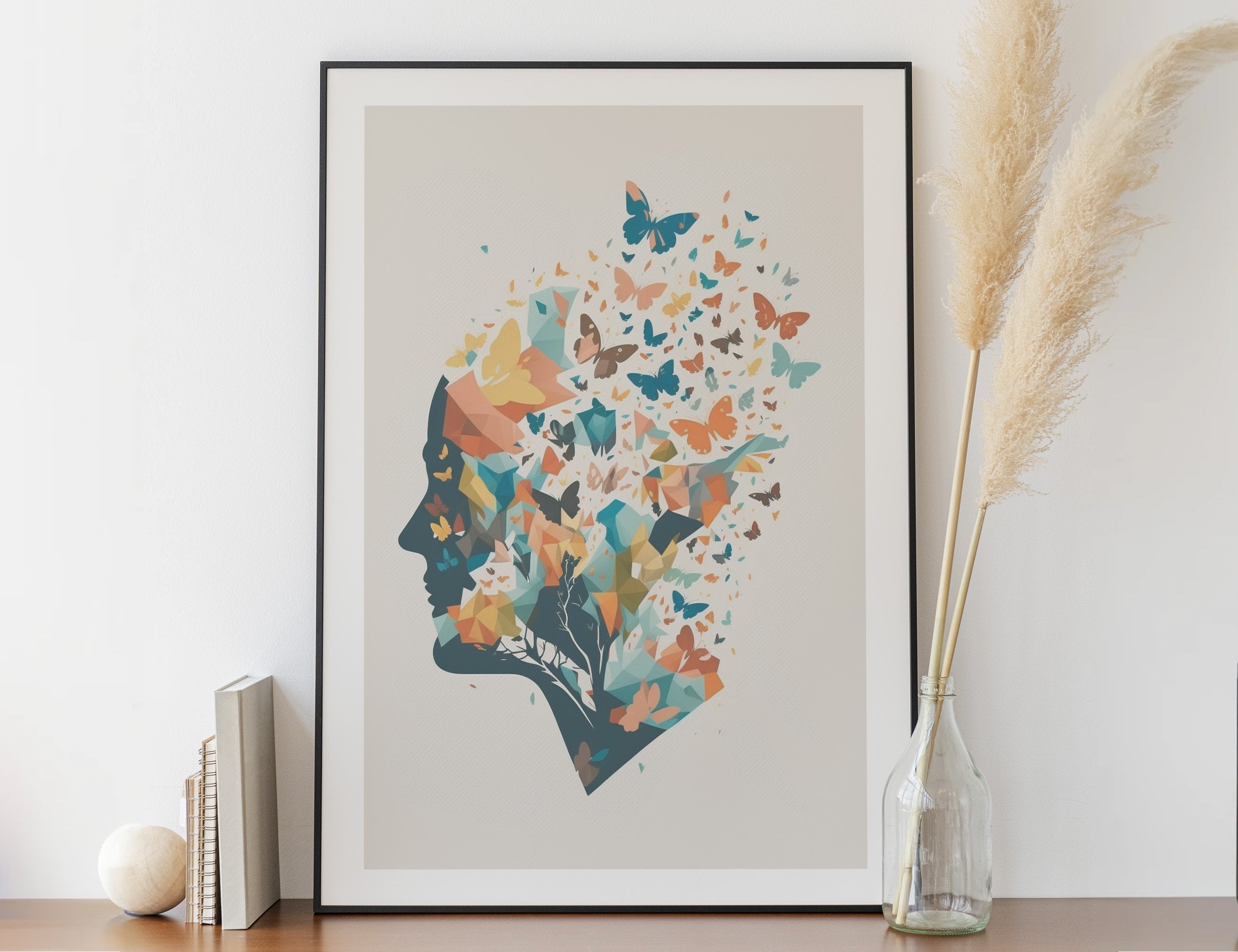 Mind Brain and Butterflies Poster - Psychologist Office Poster ...