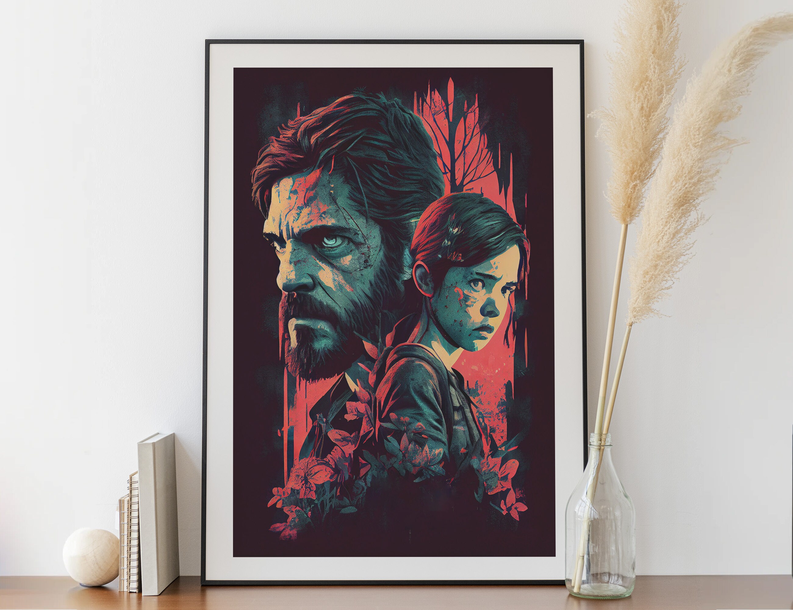 Poster the Last of Us Ellie and Joel Digital Painting TLOU Series Game ...