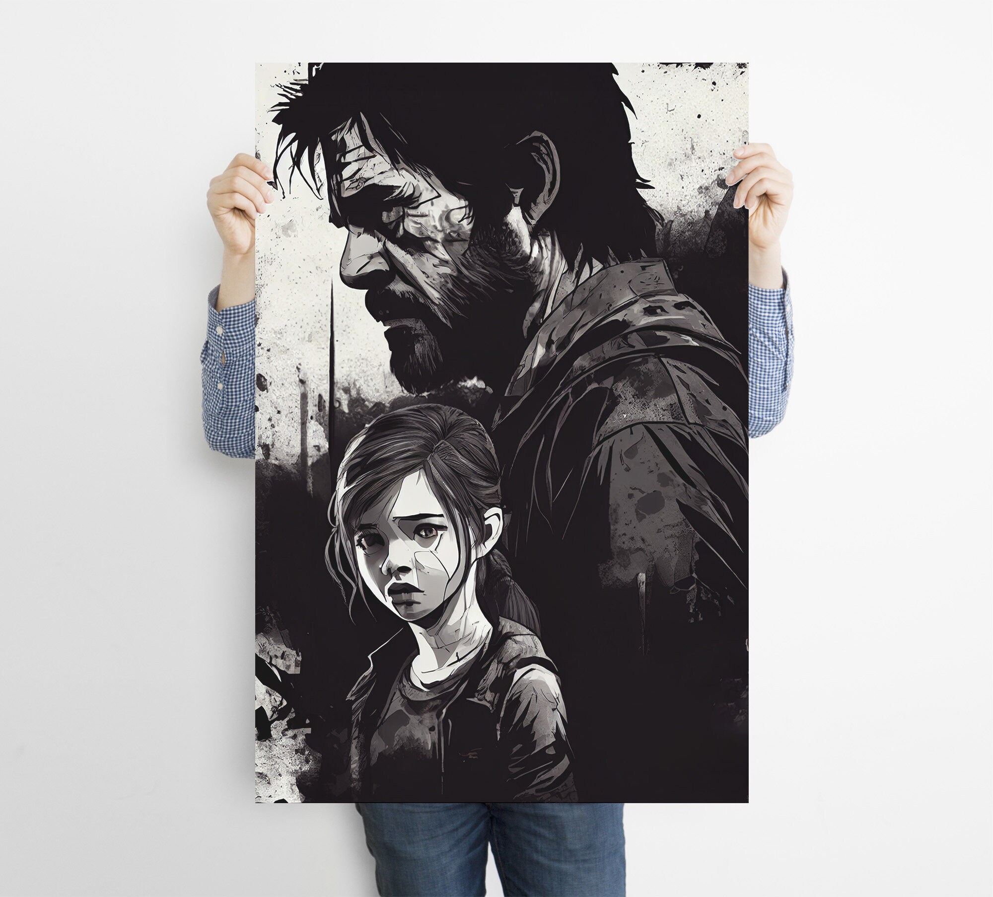 Poster the Last of Us Ellie and Joel Digital Painting TLOU Series Game ...