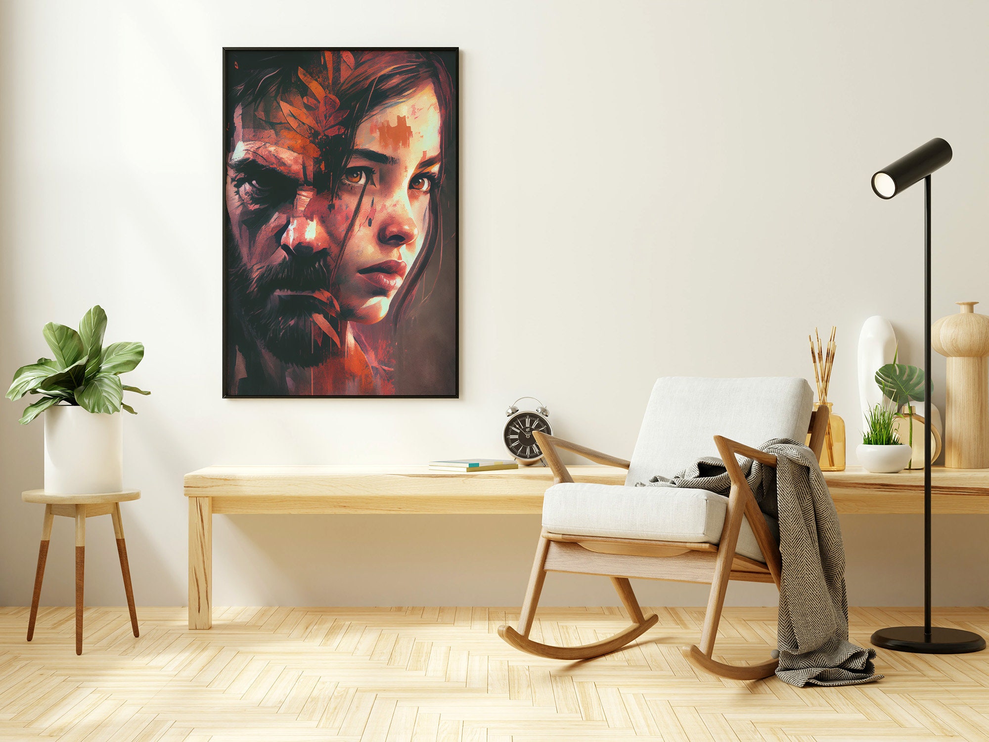Poster the Last of Us Ellie and Joel Digital Painting TLOU Series Game ...