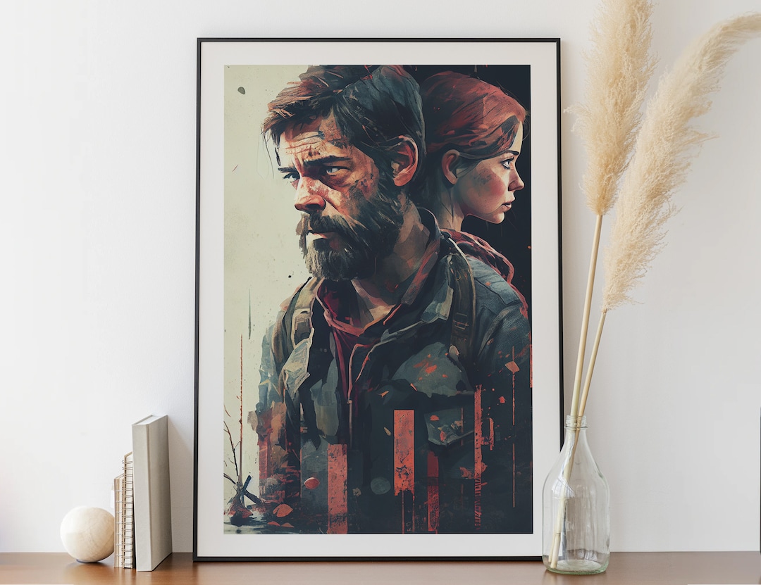 Poster the Last of Us Ellie and Joel Digital Painting TLOU Series Game ...