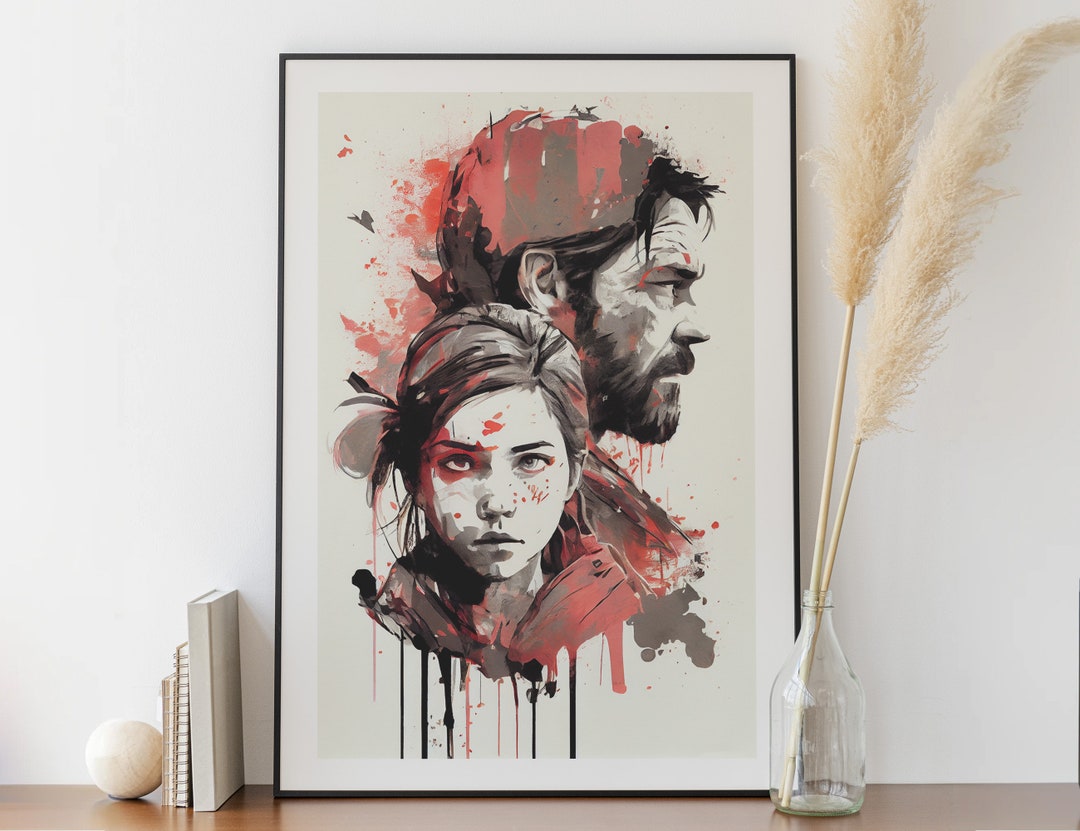 Poster the Last of Us Ellie and Joel Digital Painting TLOU Series Game ...