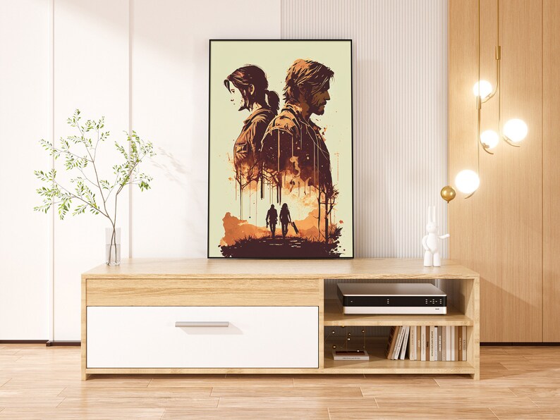 Poster the Last of Us Ellie and Joel Digital Painting TLOU Series Game ...