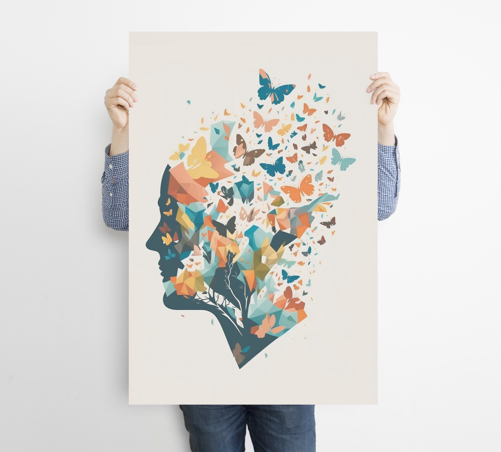 Mind Brain and Butterflies Poster - Psychologist Office Poster ...