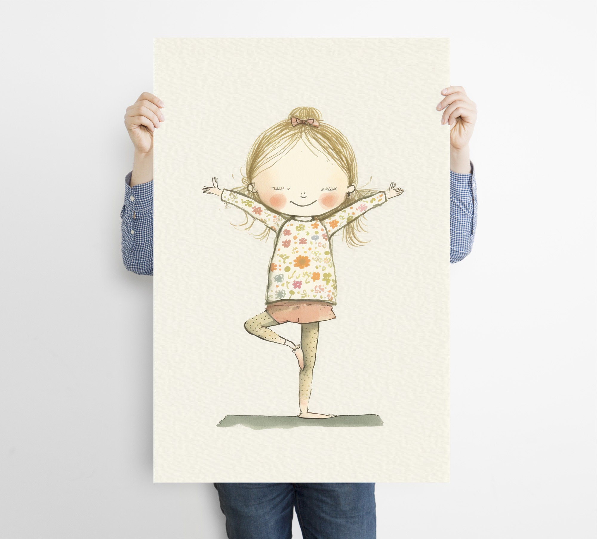 Yoga Poster Drawing for Kids - Meditation Poster, Yoga Class Poster ...