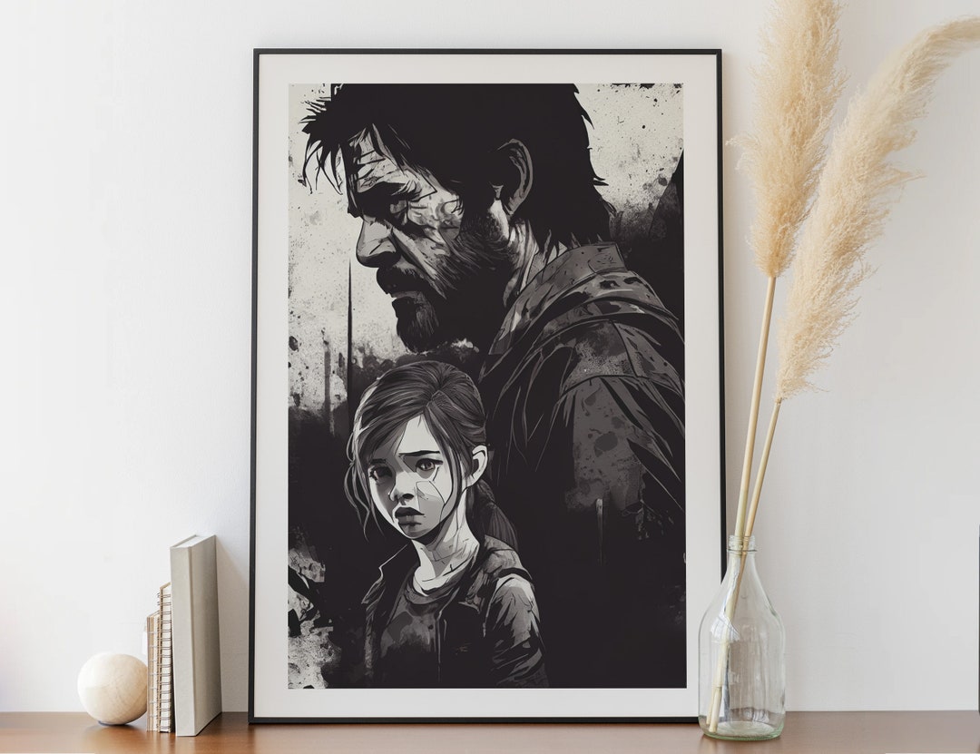 Poster the Last of Us Ellie and Joel Digital Painting TLOU Series Game ...