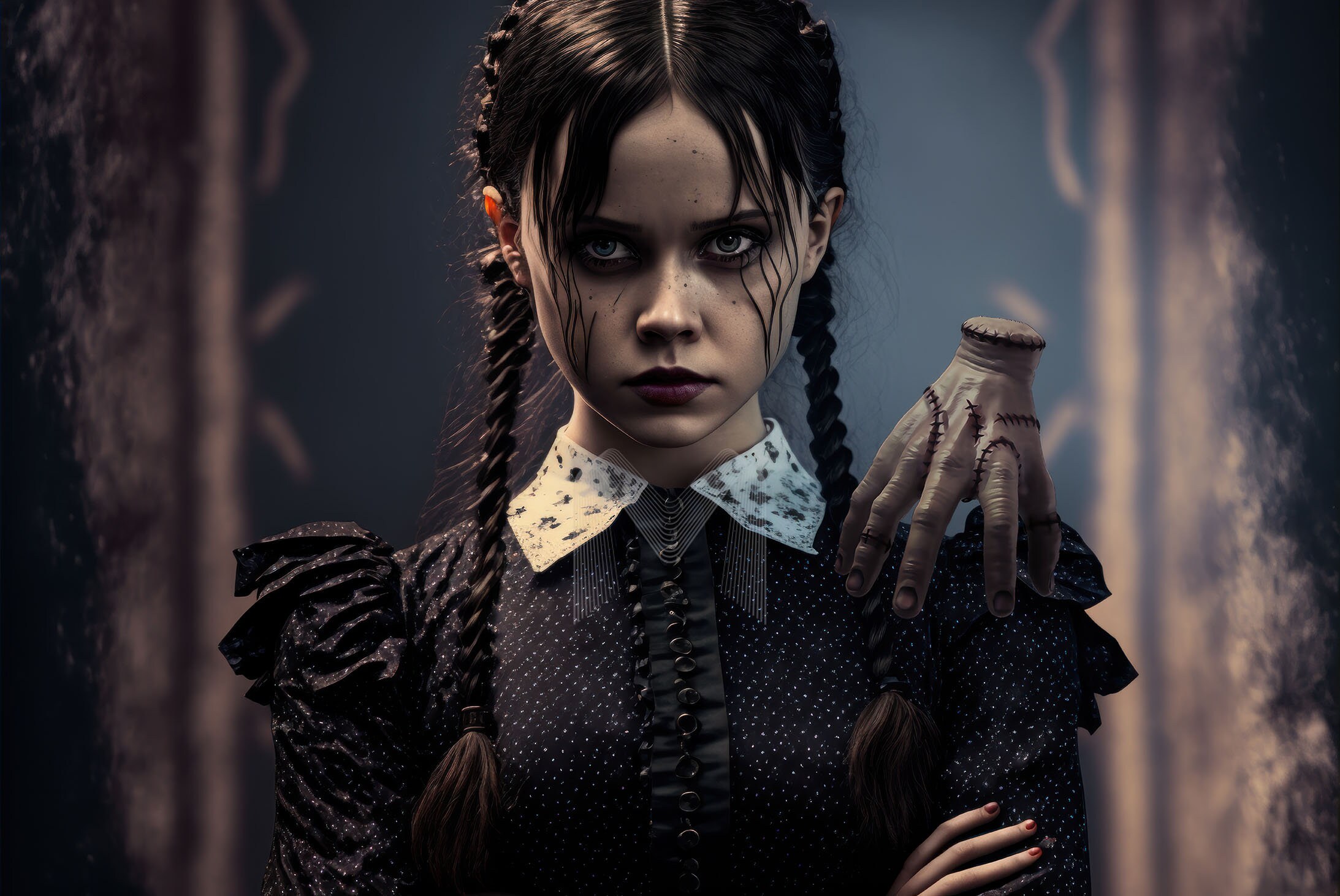 Wednesday Addams Art Print by Mareshki Wednesday Addams - Etsy