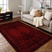 Bold Red Afghan Rug, Afghan Carpet for Cosy Bedroom, Machine Washable ...