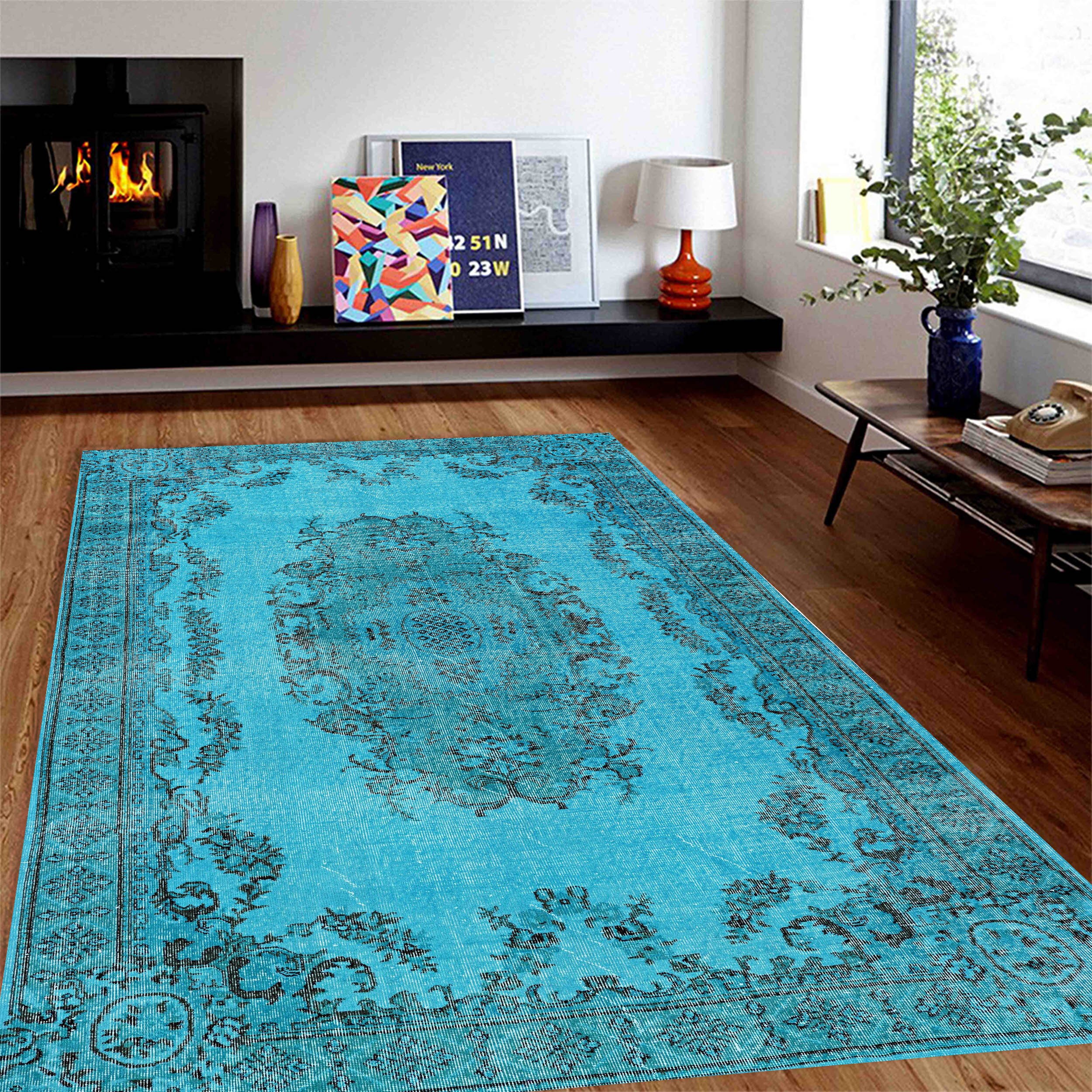 Turkish Rug, Turquoise Blue Rug, Rugs for Bedroom, Bohemian Rug ...
