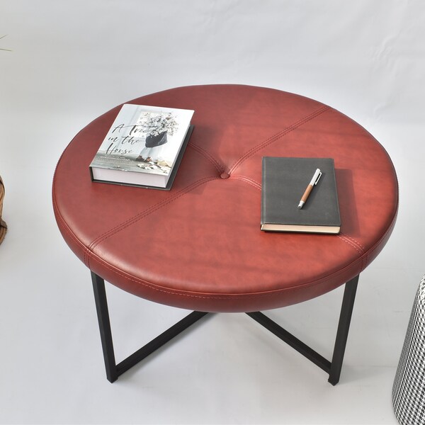Leather Ottoman Coffee Table - Etsy
