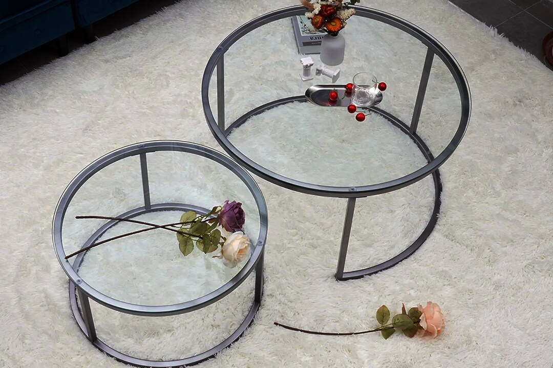 Coffee Table, Unbreakable Glass Coffee Tables, Round Tables, Center ...