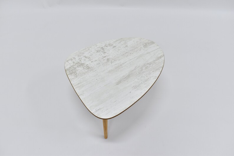 White Side Table Oval Coffee Table Triangle End Table & - Etsy