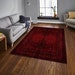 Bold Red Afghan Rug, Afghan Carpet for Cosy Bedroom, Machine Washable ...