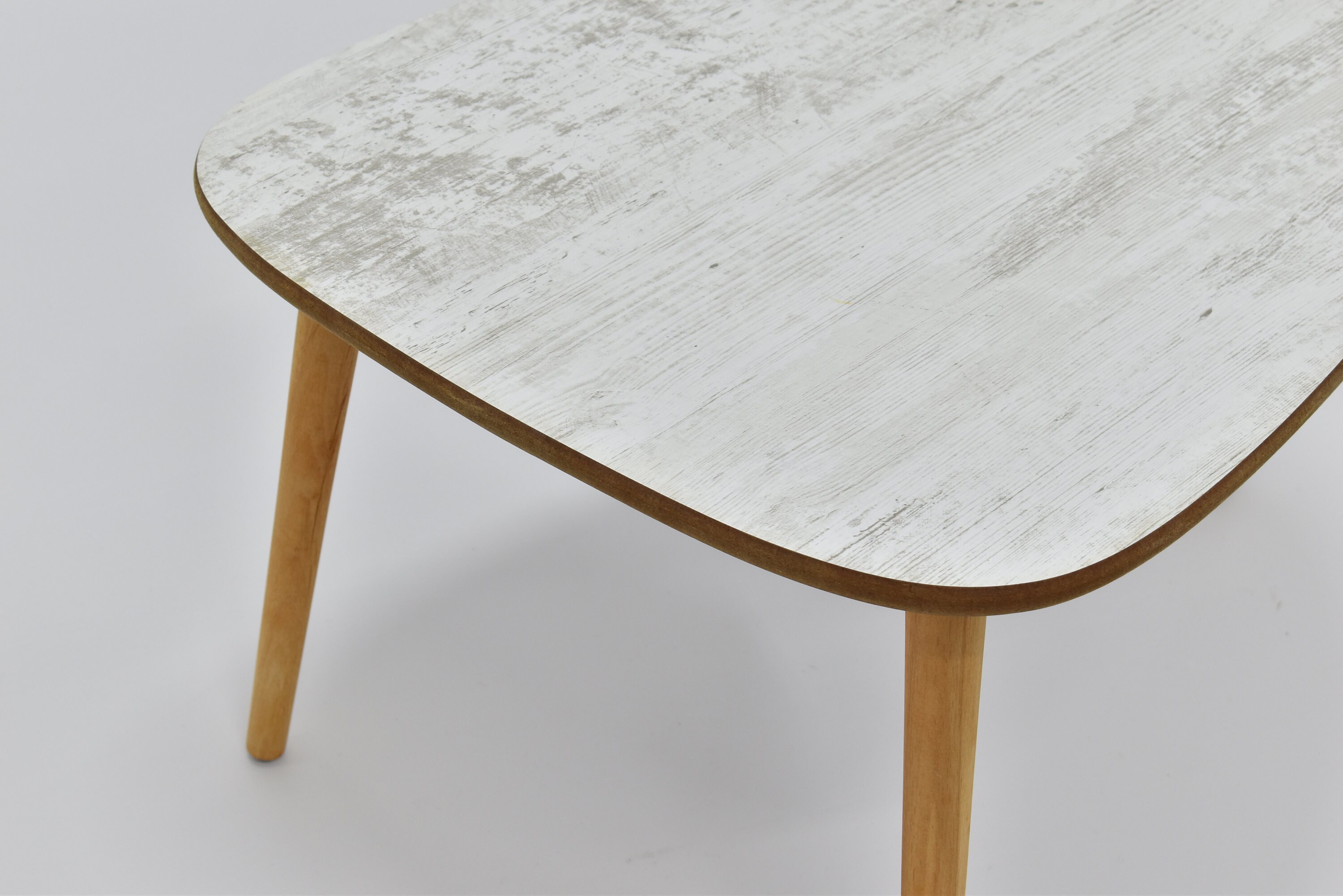 White Side Table Oval Coffee Table Triangle End Table & - Etsy