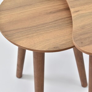 Solid Nesting Table Set of 3 Modern Style Coffee Tables With Wooden ...
