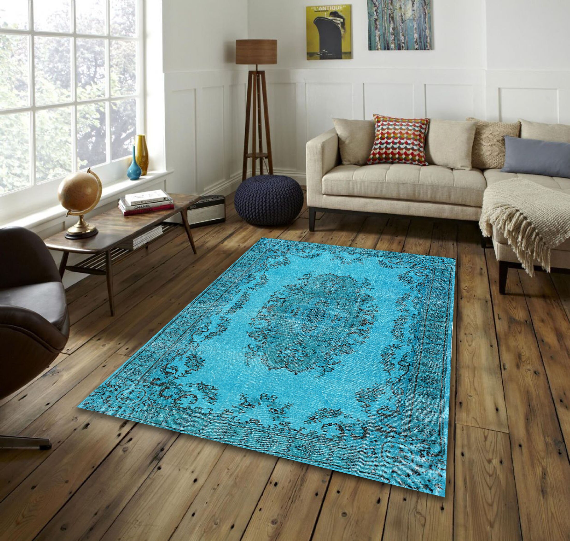 Turkish Rug, Turquoise Blue Rug, Rugs for Bedroom, Bohemian Rug ...