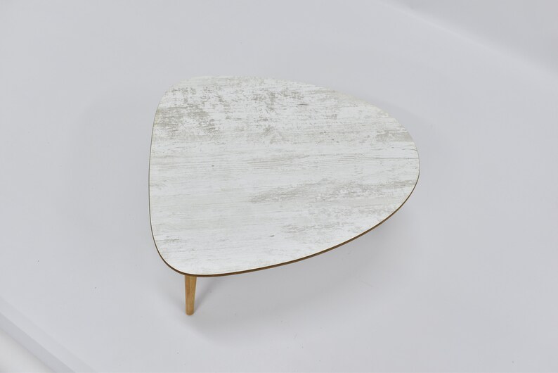 White Side Table Oval Coffee Table Triangle End Table & - Etsy