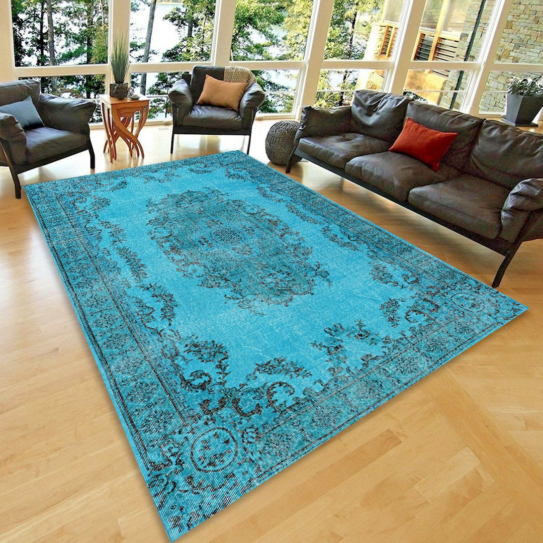 Turkish Rug, Turquoise Blue Rug, Rugs for Bedroom, Bohemian Rug ...