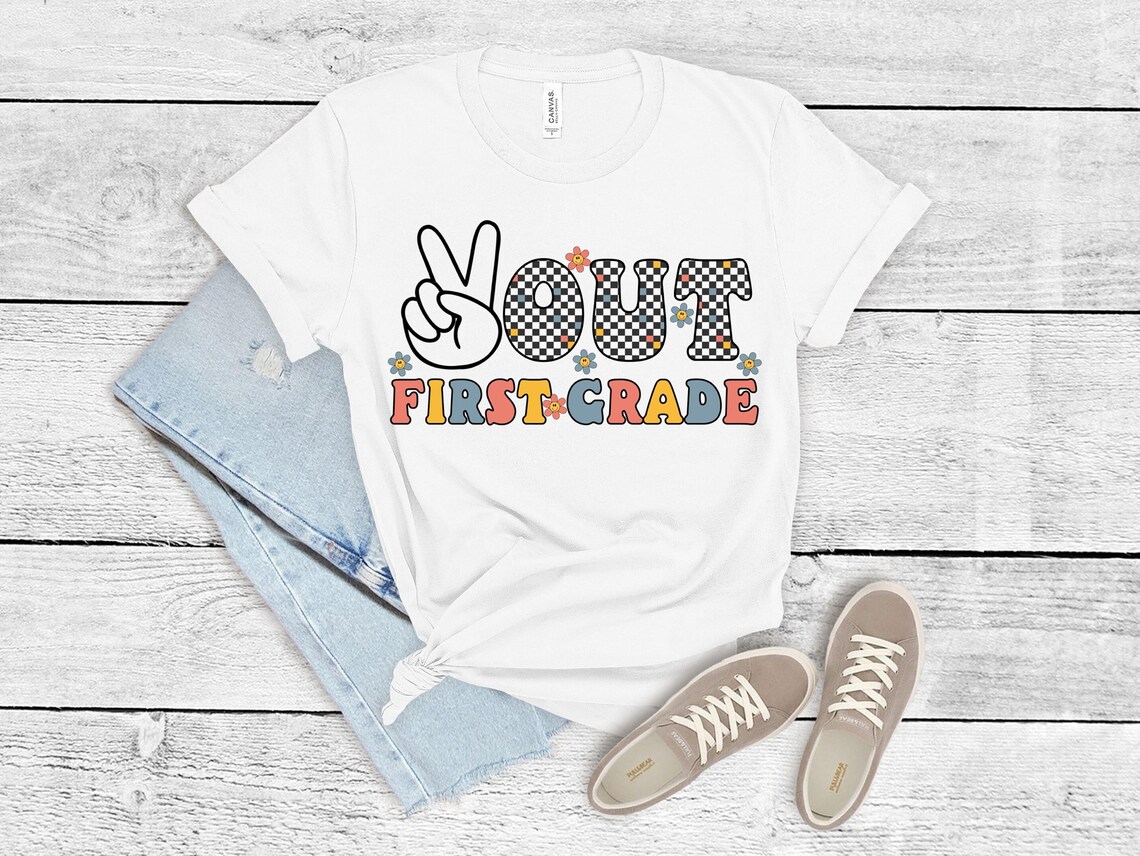 Peace Out First Grade PNG, Last Day of School, First Grade Graduation ...