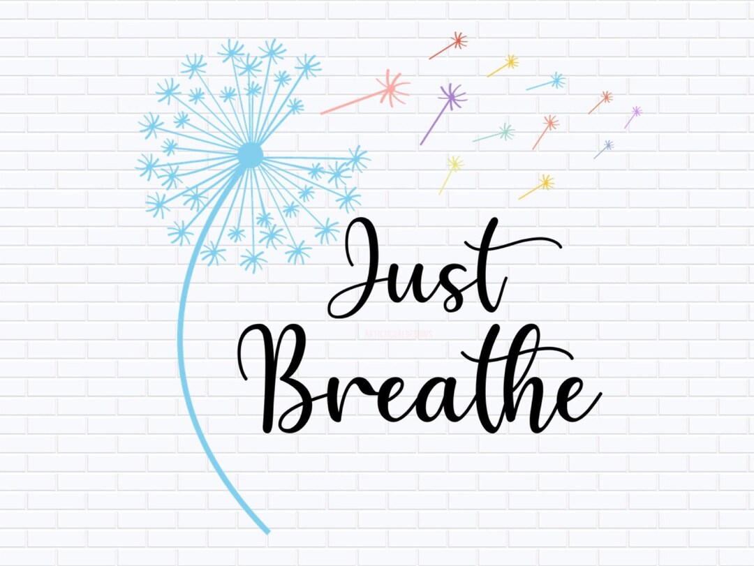 Just Breathe PNG, Cute Dandelion Png, Dandelion Blowing Png, Mental ...