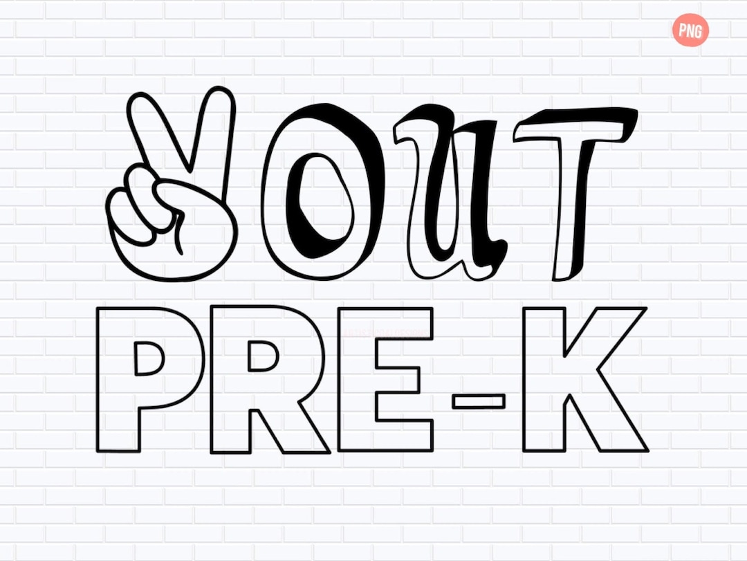 Peace Out Pre-k Png, Last Day of School Png, End of School Png, Kids ...