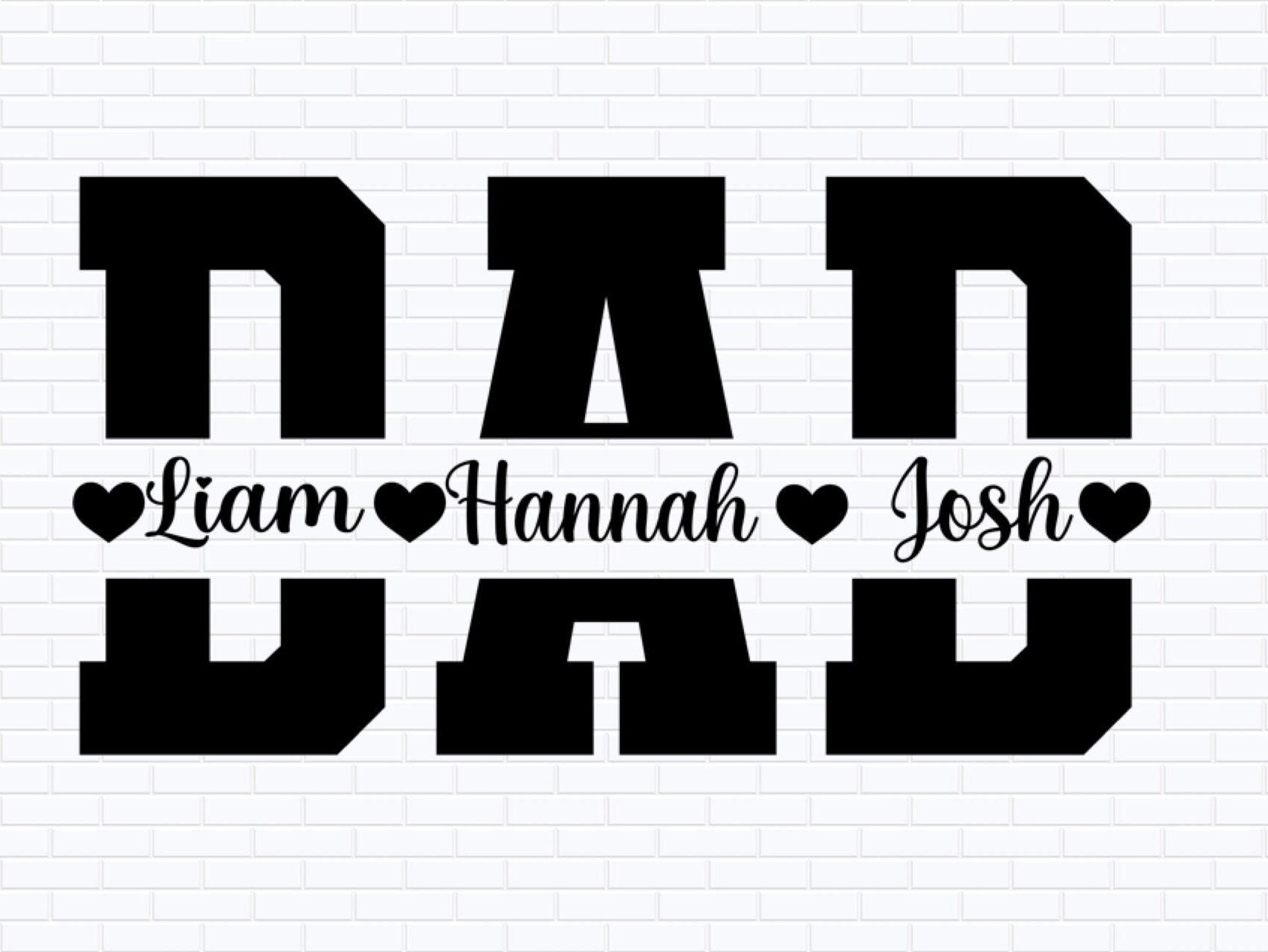 Custom Dad SVG, Father's Day SVG, Fathers and Kids Svg, Fathers Day ...