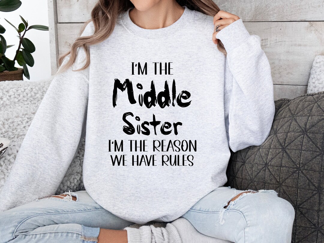 Middle Sister Svg, Sister Announcement Svg, Promoted to Middle Sister ...