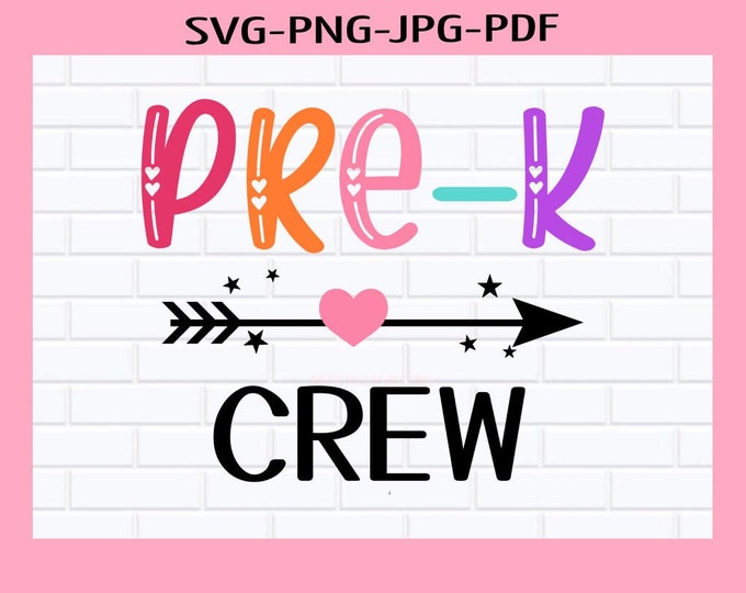 Pre K Svg, Back to School Svg, First Day of School Svg. Instant ...