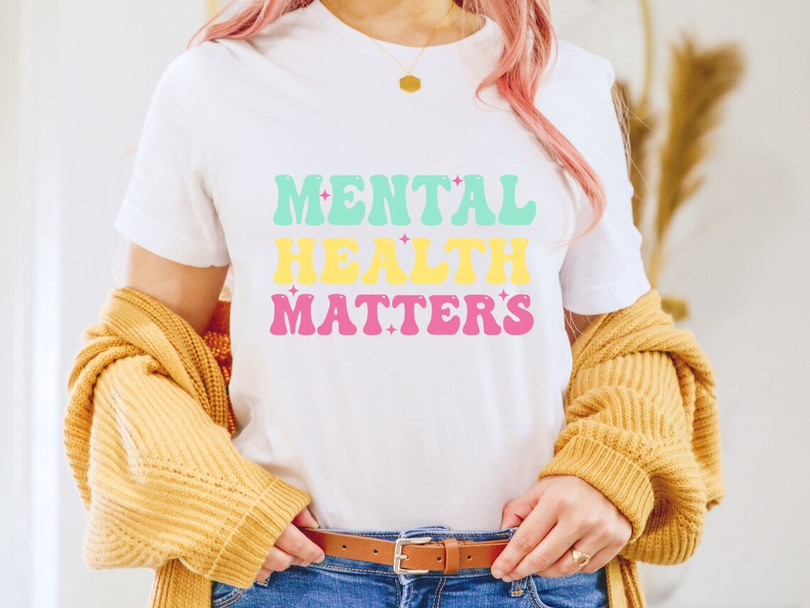 Mental Health Matters Png, Mental Health Awareness Svg, Retro Groovy ...