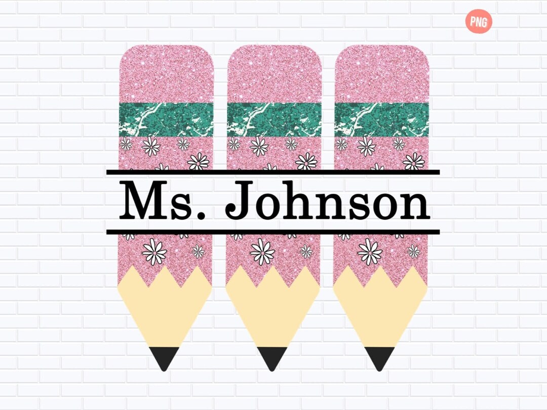 Pencil Name Frame PNG Teacher PNG School Digital Download - Etsy Ireland