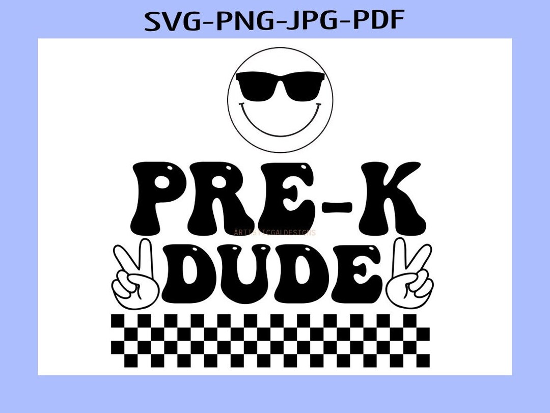 Pre K Dude Svg, Back to School Cut Files, Kindergarten Svg, School Svg ...