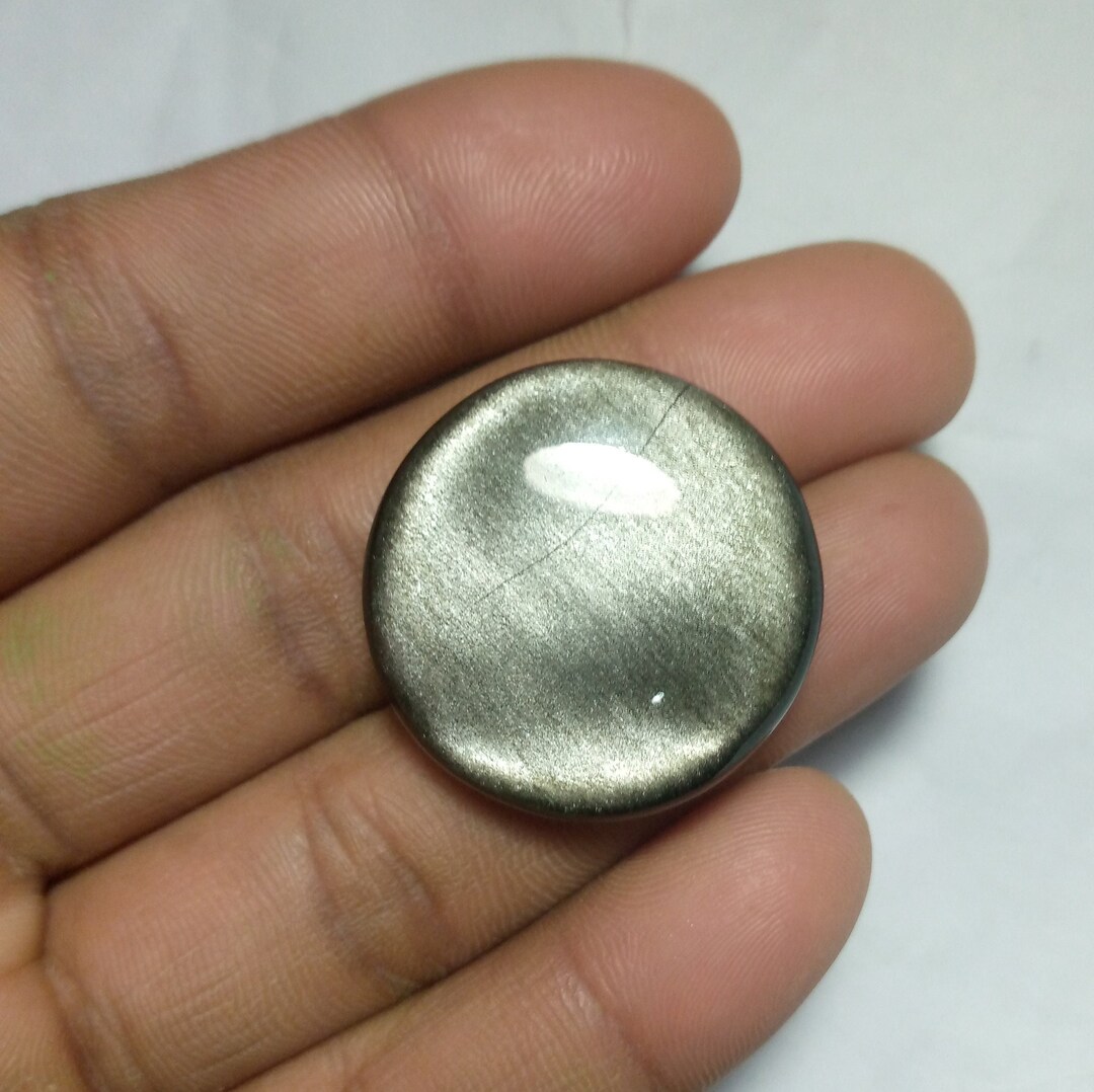 Top Quality Silver Sheen Obsidian Cabochon, Natural Silver Color ...