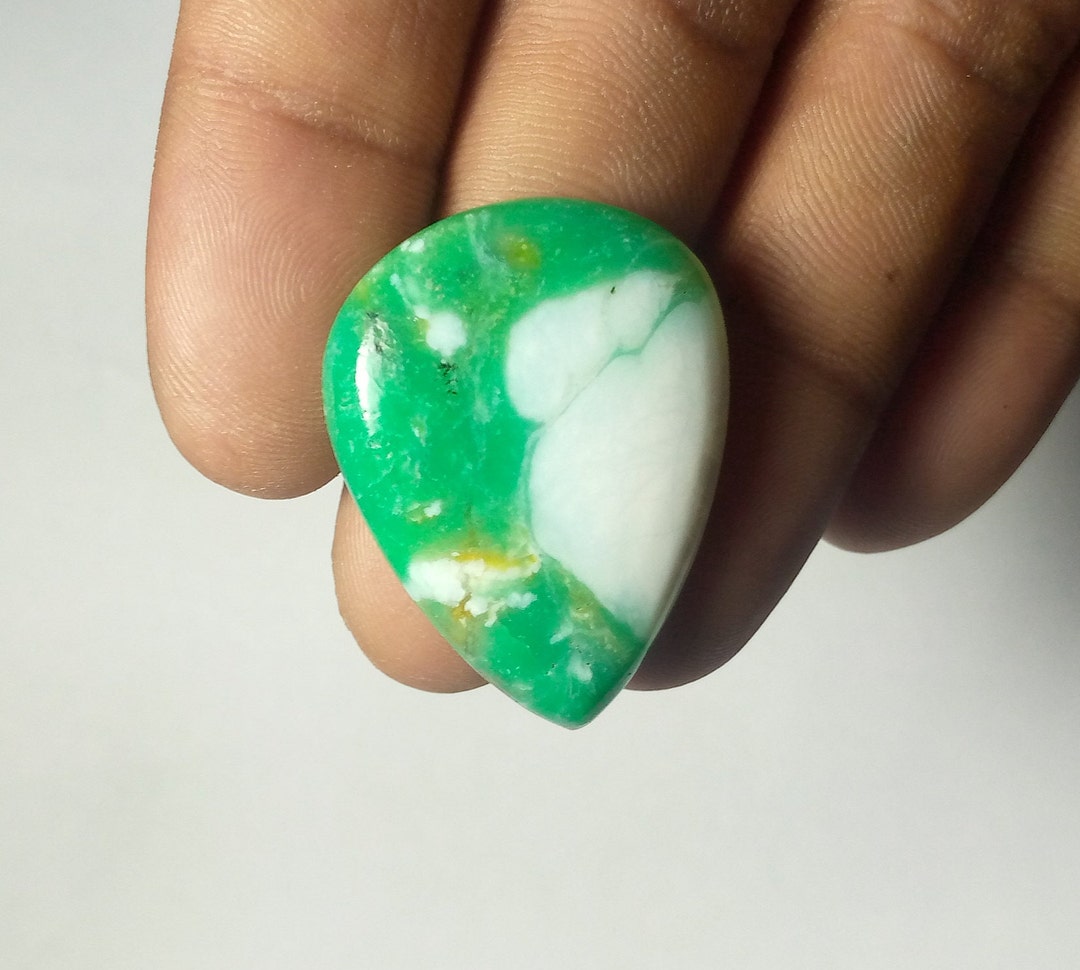 Best Quality Chrysoprase Pear Shape Natural Chrysoprase Gemstone 1pcs ...