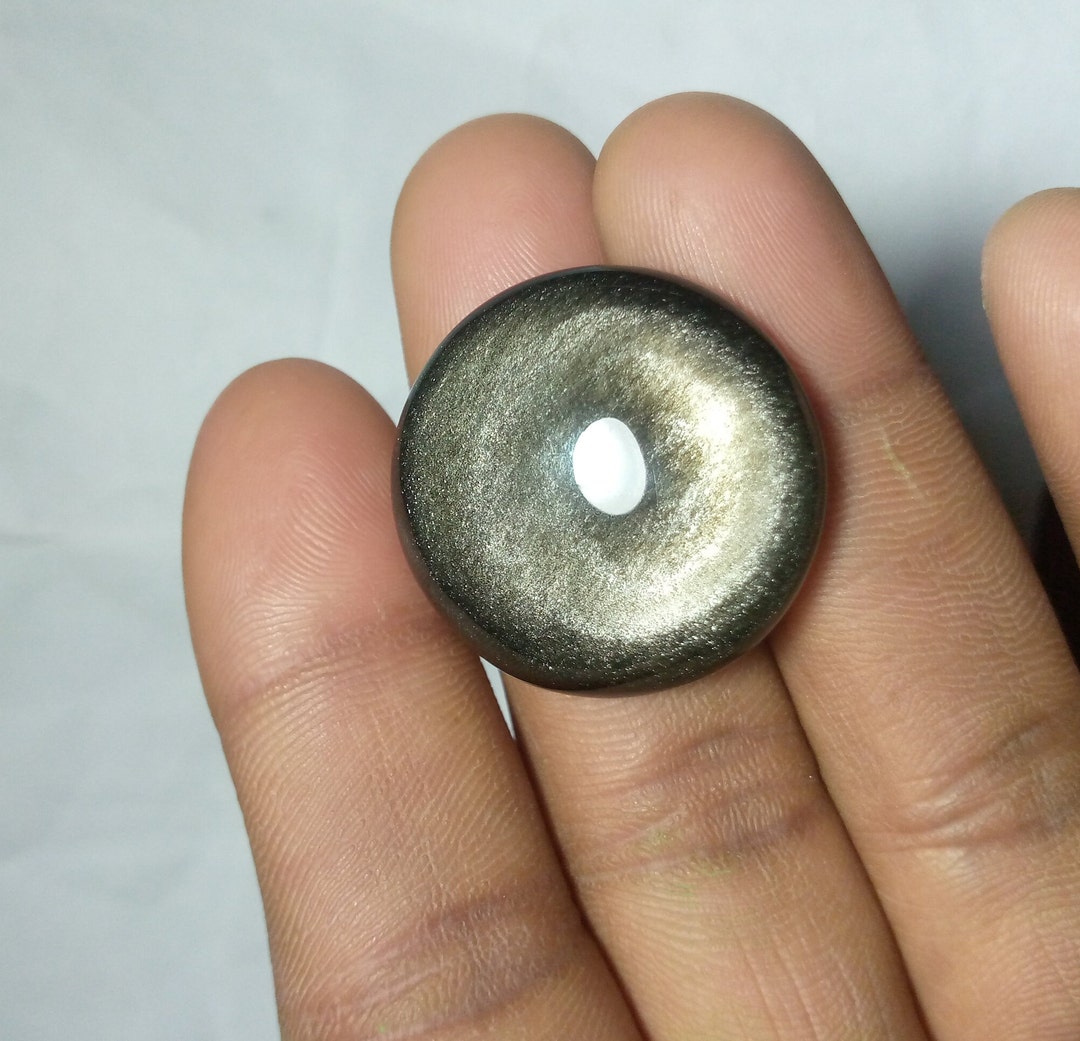 Top Quality Silver Sheen Obsidian Cabochon, Natural Silver Color ...