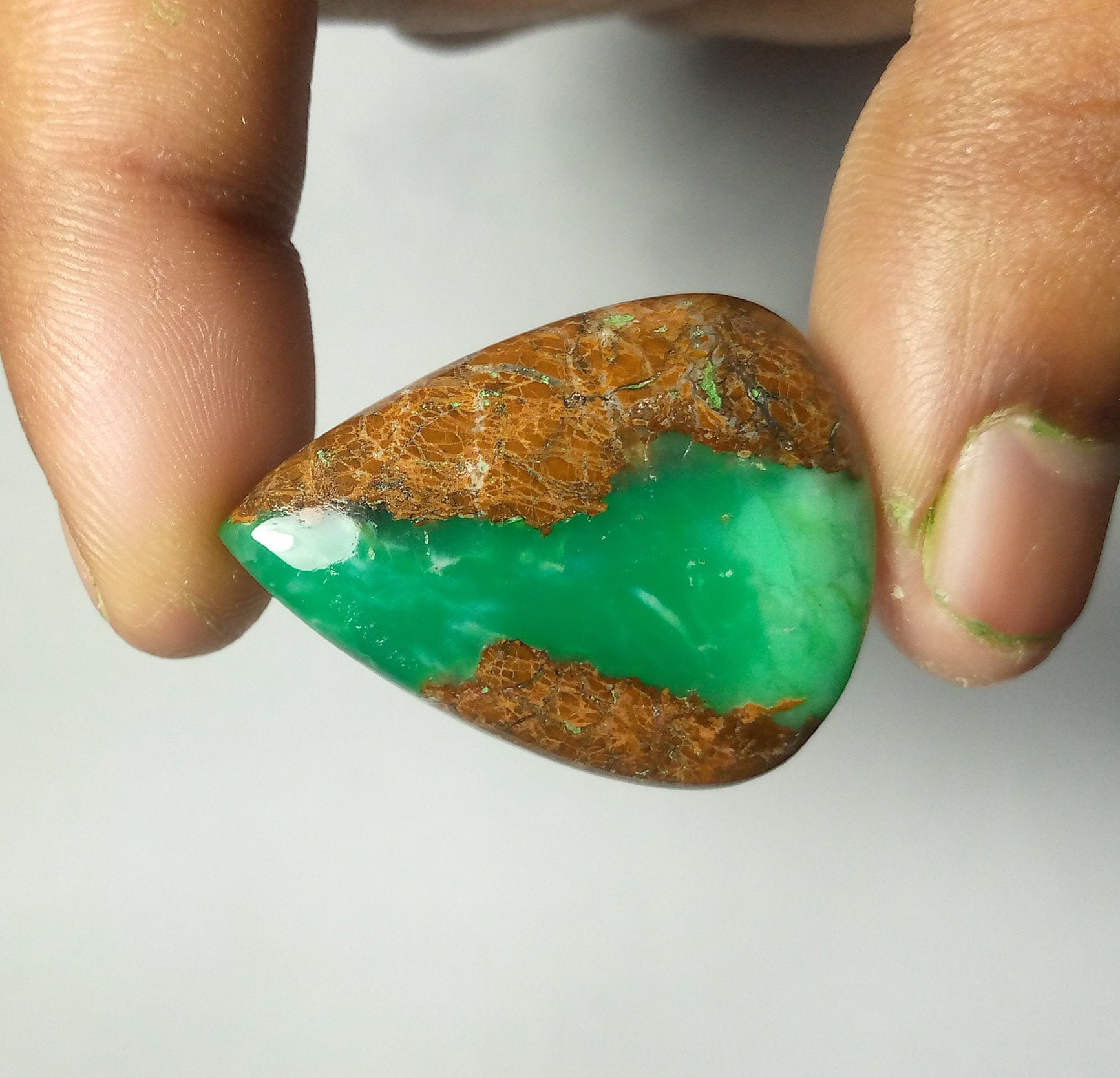 Best Quality Chrysoprase Pear Shape Natural Chrysoprase Gemstone 1pcs ...
