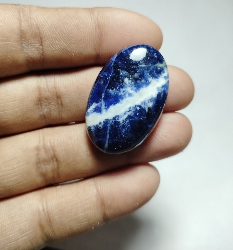 Top Sodalite Cabochon Natural Blue Color Sodalite Gemstone Oval Shape ...