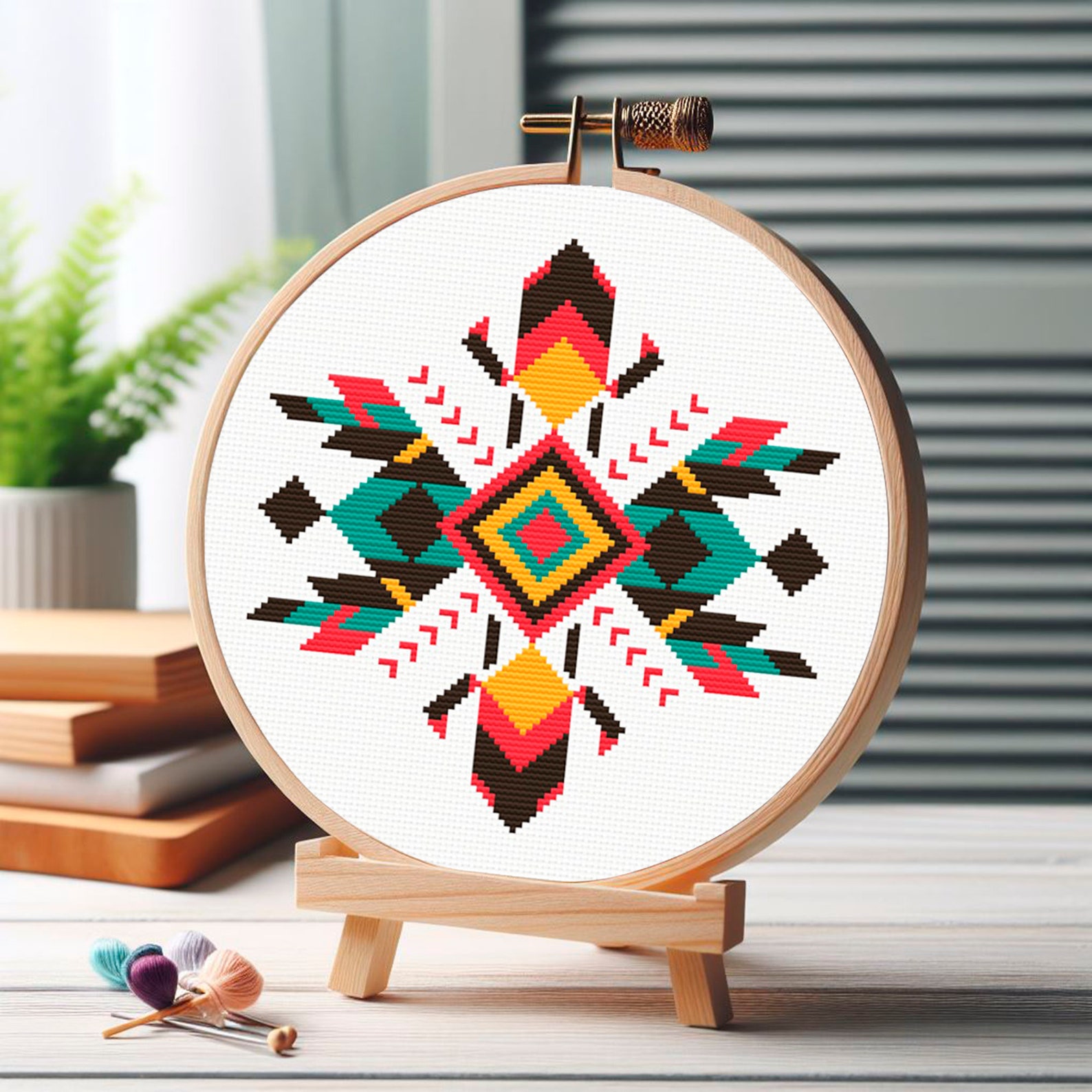 Native American Cross Stitch Pattern: Colors of Tradition Sampler (PDF Download) - Etsy