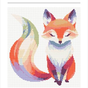 Spectral Fox Cross Stitch Pattern: Animal Lover Decor (PDF Download) - Etsy