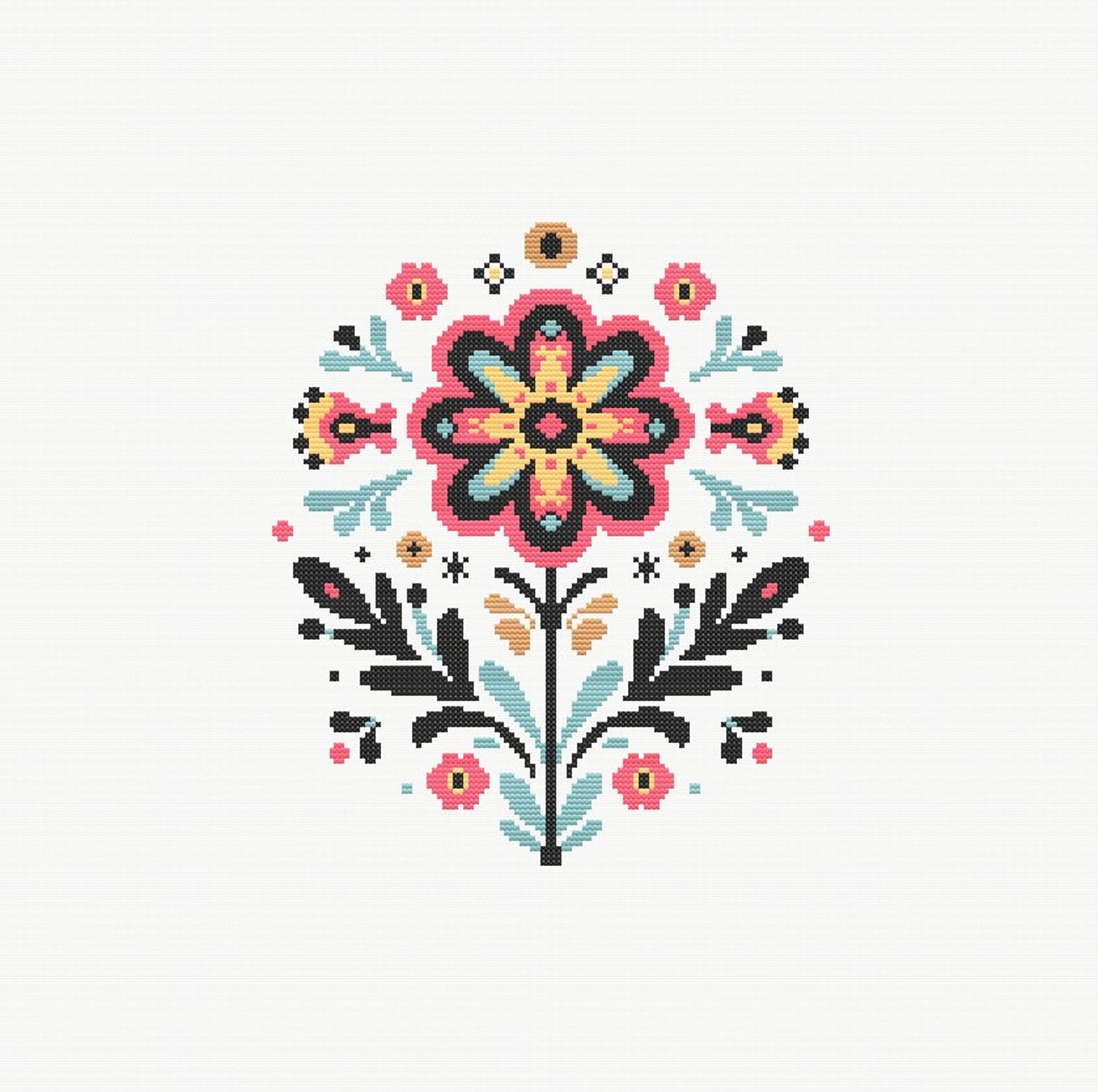 Petal Ballet Cross Stitch Pattern: Spring Flower Decor (PDF Pattern) - Etsy