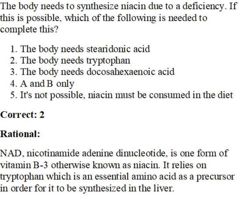 Set 1 RD Exam Test Study Questions Rationales Numbered 1 Through 95 - Etsy