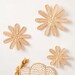 Rattan Flower Wall Decor Set Daisy Rattan Wall Decor Nursery - Etsy
