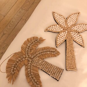 Palm Tree Shell Nursery Decor, Boho Nursery Wall Decor, Sea Shell ...