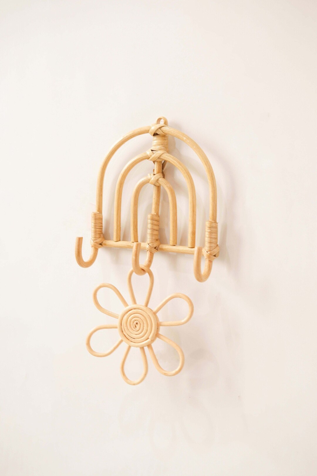 Rattan Rainbow Hook, Rattan Nursery Wall Hook, Rattan Wall Hook ...