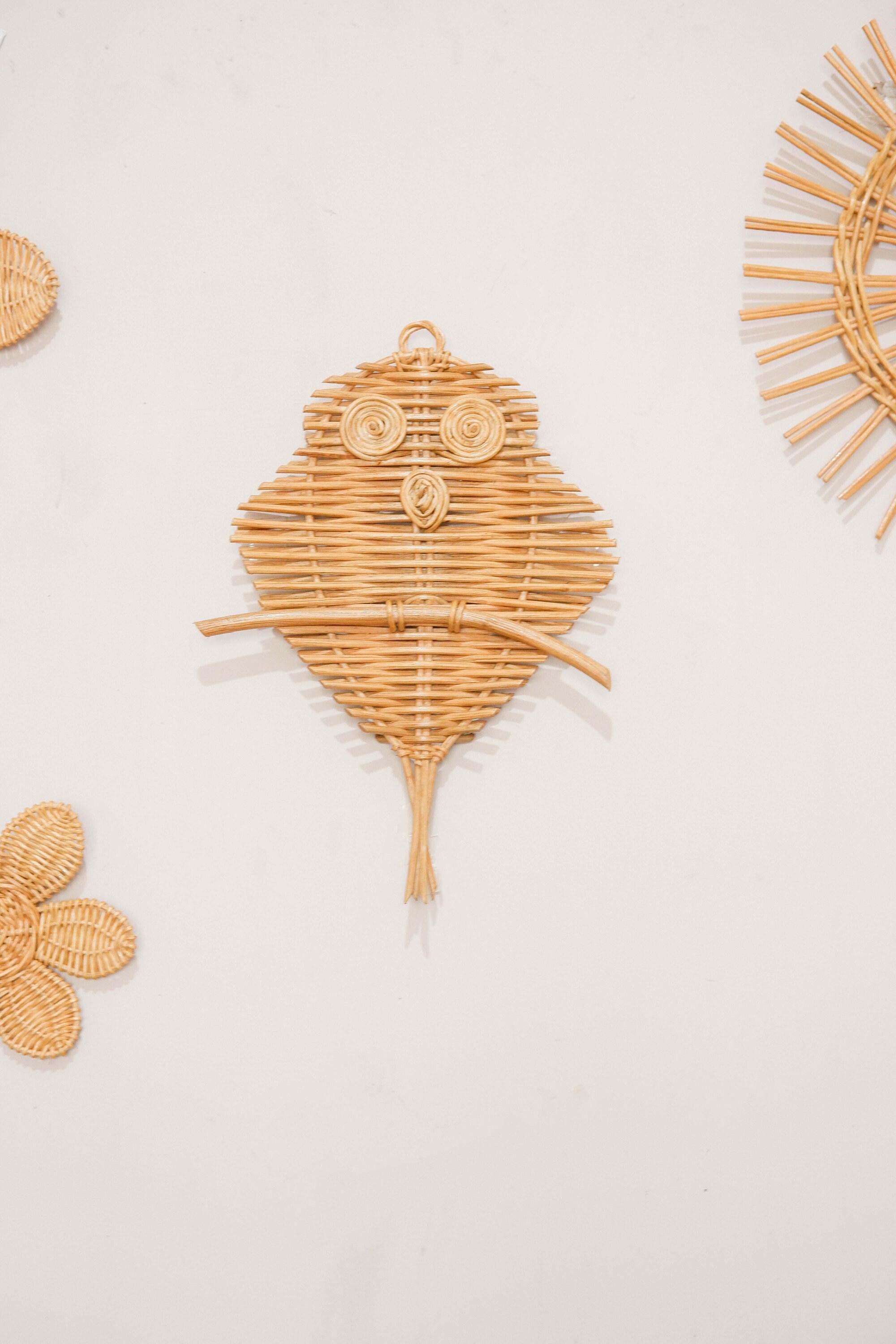 Rattan Nursery Wall Decor, Wicker Animal Rattan Decor, Wooden Animal ...