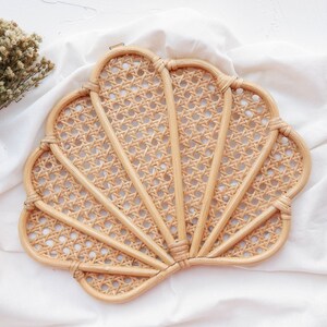 Rattan Seashell Wall Decor, Boho Rattan Nursery Decor, Shell Nursery ...