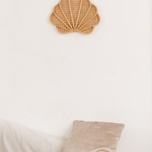 Rattan Seashell Wall Decor, Boho Rattan Nursery Decor, Shell Nursery ...