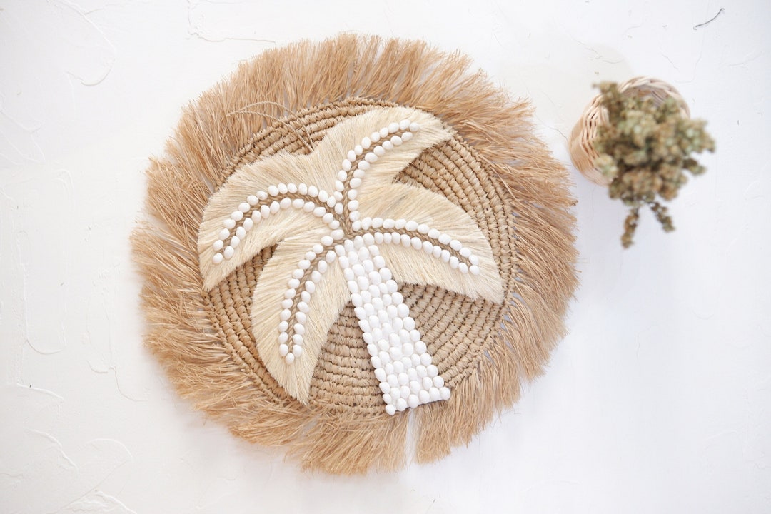 Palm Tree Shell Nursery Decor, Boho Beach Nursery Decor, Sea Shell ...