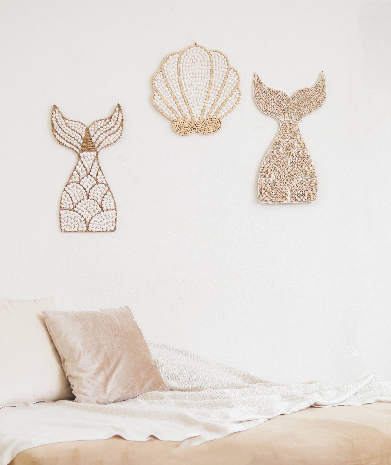 Sea Shell Wall Decor, Boho Ocean Nursery Decor, Coastal Baby Room ...