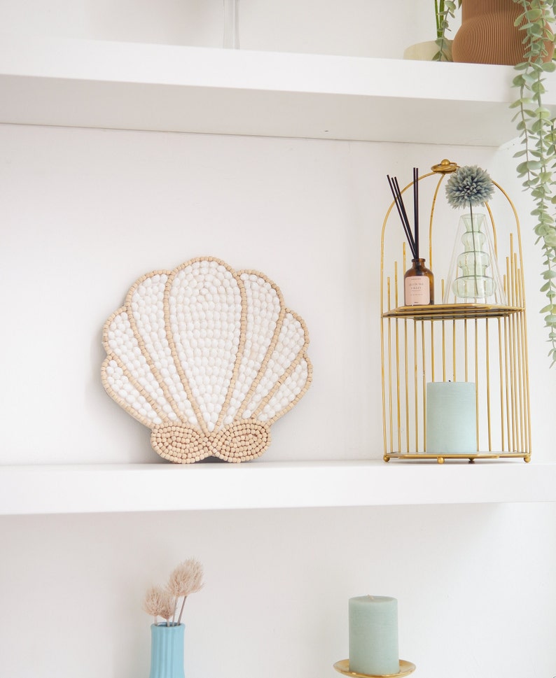 Sea Shell Wall Decor, Boho Ocean Nursery Decor, Coastal Baby Room ...