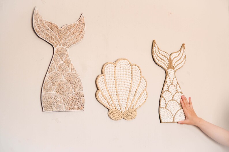 Sea Shell Wall Decor Boho Nursery Wall Decor Boho Shelf - Etsy